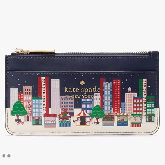 kate spade | Bags | Kate Spade Winter Wonders Large Slim Card Holder ...
